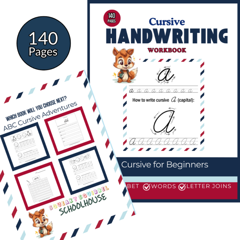 Cursive Writing for Kids - squeakysquirrelschoolhouse.com