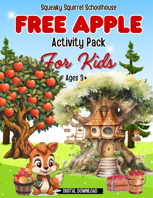 Free Apple Activity Pack for Kids - squeakysquirrelschoolhouse.com
